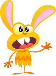 Cute rabbit cartoon Royalty Free Vector Image - VectorStock