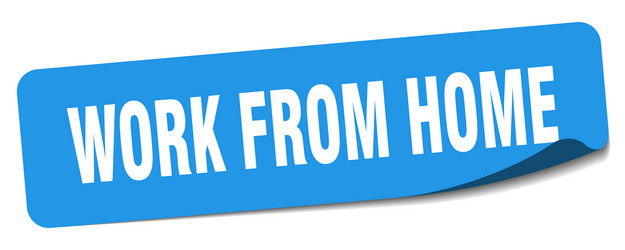 Work from home sticker work from home label Vector Image