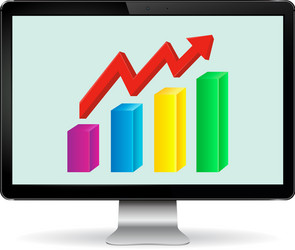 Computer with Graph Icon Vector Images (over 72,000)