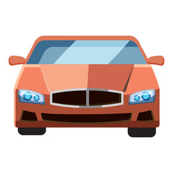 Passenger car icon front view Royalty Free Vector Image