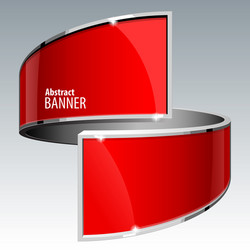 Shiny gloss red banner eps 10 Royalty Free Vector Image