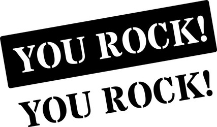 You rock rubber stamp Royalty Free Vector Image