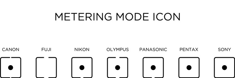 Metering mode icon Royalty Free Vector Image - VectorStock