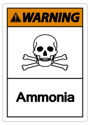 Warning aqueous ammonia ghs sign on white Vector Image