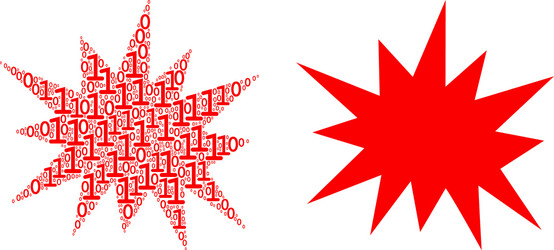 Bang collage of triangles Royalty Free Vector Image