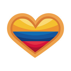 Colombian flag waving Royalty Free Vector Image