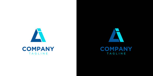 Simple and modern ai logo design Royalty Free Vector Image