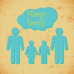 Happy family poster Royalty Free Vector Image - VectorStock