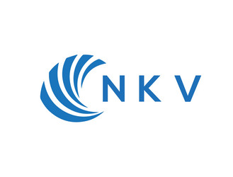 Nkv abstract technology logo design on black Vector Image