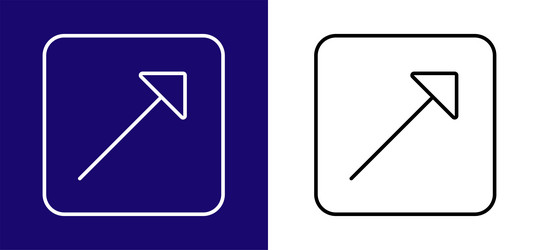 Pathfinding icon is in the form of an arrow Vector Image