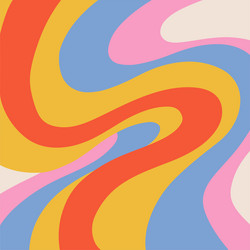 Groovy retro pattern background in psychedelic Vector Image
