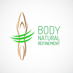 Healing body leaves logo Royalty Free Vector Image