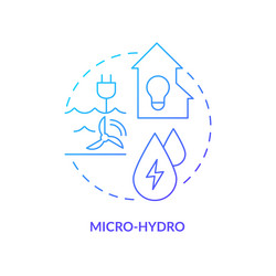 Hydro power concept icon Royalty Free Vector Image