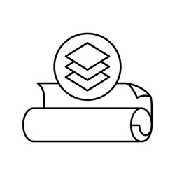 Multilayer hose line outline icon Royalty Free Vector Image