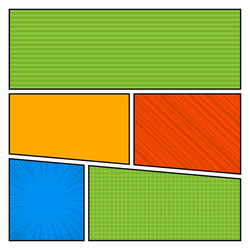 Comics book background in different colors blank Vector Image