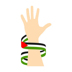 Palestine hand element design Royalty Free Vector Image