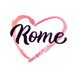 Rome hand lettering Royalty Free Vector Image - VectorStock