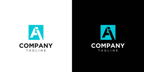 Simple and modern ai logo design Royalty Free Vector Image