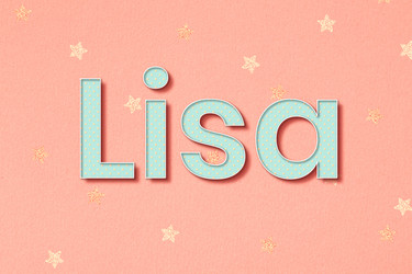 Lisa name halftone editable text effect typography