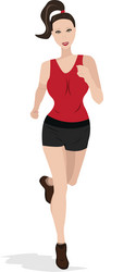Woman running full length portrait Royalty Free Vector Image