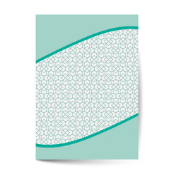 Elegant cover page with pattern background Vector Image