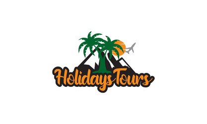 Holiday tour logo design best logo Royalty Free Vector Image