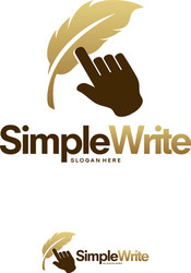 Simple write logo designs concept online firm Vector Image