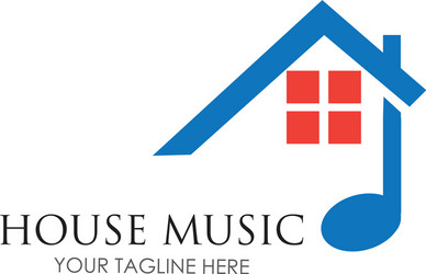 House music logo images design template Royalty Free Vector