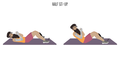 Man Doing Sit Up Vector Images (over 490)
