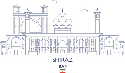 Shiraz skyline Royalty Free Vector Image - VectorStock