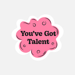 Talent show advertising sticker set label design Vector Image