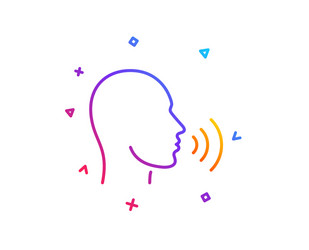 Human sing icon talk sign Royalty Free Vector Image