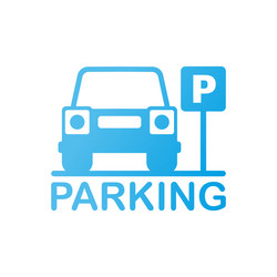 Isolated parking sign - green roadsigns with Vector Image