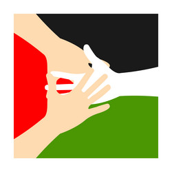 Palestine hand element design Royalty Free Vector Image
