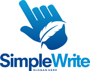Simple write logo designs concept online firm Vector Image