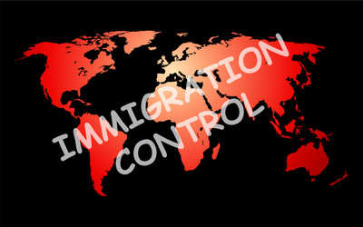 Representation immigration control Royalty Free Vector Image