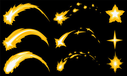 Shooting Star Vector Images within Design Elements (over 2,500)
