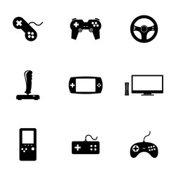 Game controller button set collection Royalty Free Vector