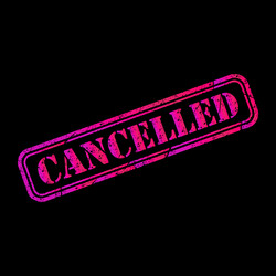 Cancelled stamp symbol label sticker sign button Vector Image