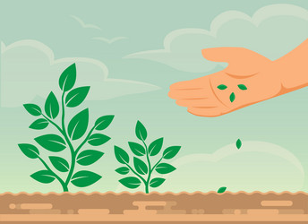 Sowing Seeds Hand Vector Images (over 410)