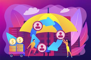 Peer-to-peer insurance abstract concept Royalty Free Vector