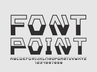 Various levels letters font design alphabet Vector Image