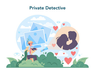 Fbi agent concept police officer or inspector Vector Image