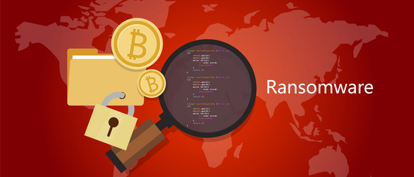 Wanna cry hacker malware concept of lock folder Vector Image