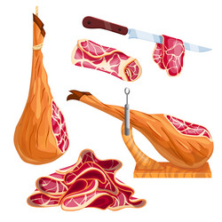 Ham leg cartoon Royalty Free Vector Image - VectorStock