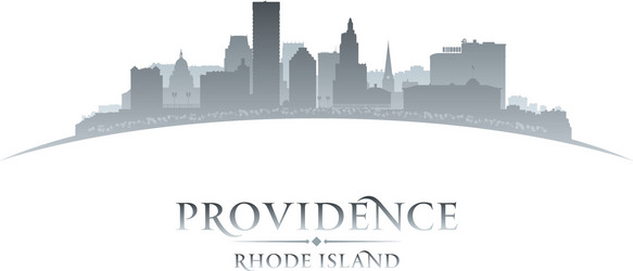 Providence rhode island city skyline silhouette Vector Image