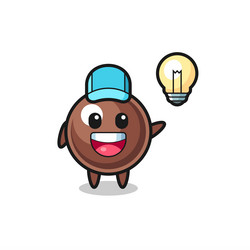 Tapioca pearl mascot character with energetic Vector Image