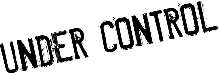 Under control rubber stamp Royalty Free Vector Image
