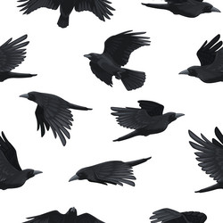Different wing wild flying birds seamless pattern Vector Image