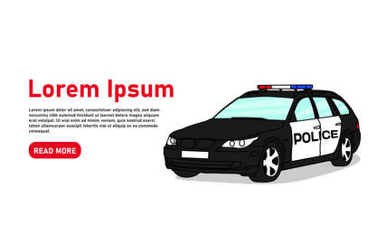 Traffic police template banner poster design Vector Image